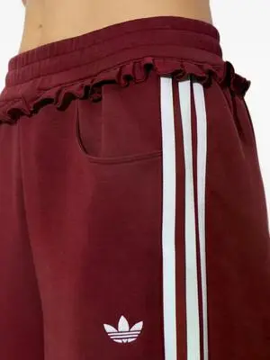 Adidas Ruffle-trim Side-stripe Track Pants