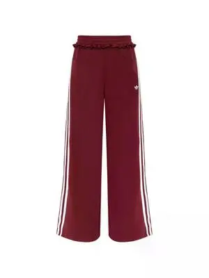 Adidas Ruffle-trim Side-stripe Track Pants