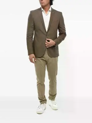 Corneliani Cc Collection Patch-pocket Linen-blend Blazer