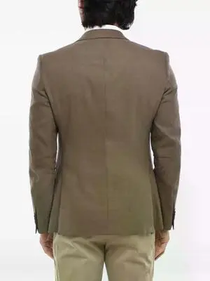 Corneliani Cc Collection Patch-pocket Linen-blend Blazer