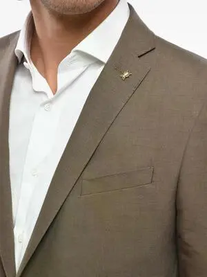 Corneliani Cc Collection Patch-pocket Linen-blend Blazer
