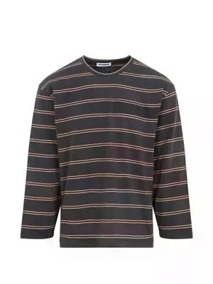 JIL SANDER Striped Long-sleeve T-shirt - Grey