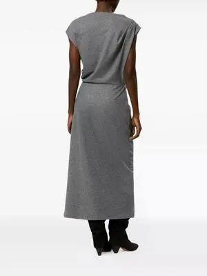 MARANT ETOILE Naerys Draped Midi Dress - Grey