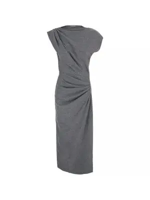 MARANT ETOILE Naerys Draped Midi Dress - Grey