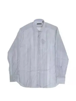 Corneliani Striped French-collar Shirt - White