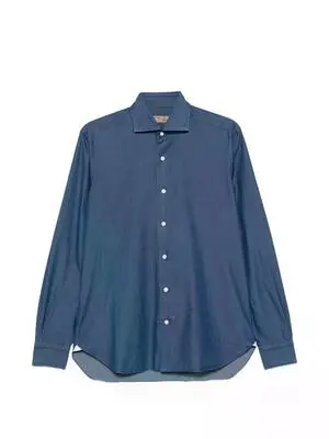 BARBA NAPOLI Cutaway-collar Long-sleeve Shirt