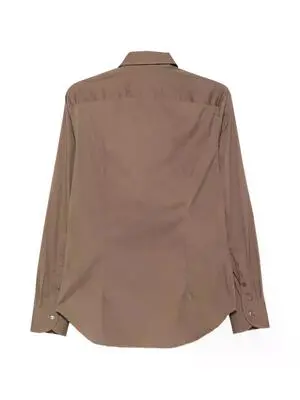 Canali Spread-collar Long-sleeve Shirt