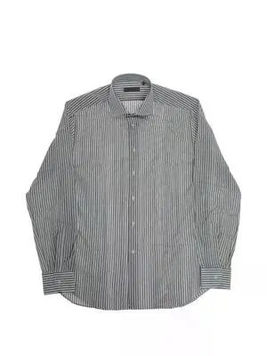 Corneliani Striped Cotton Shirt - Grey