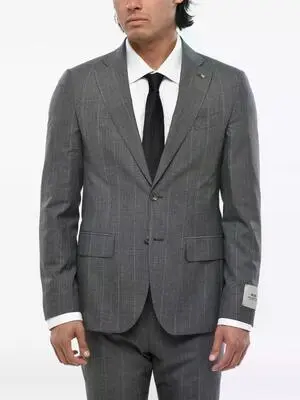 Corneliani Single-breasted Checked Suit - Grey