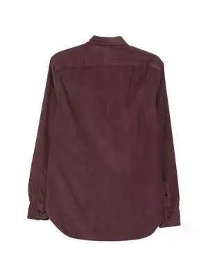 Canali Corduroy Long-sleeve Shirt - Red