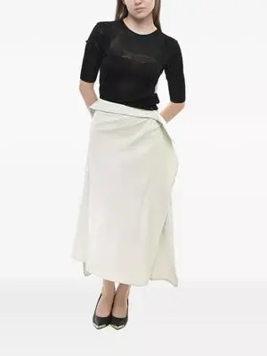 Yohji Yamamoto Asymmetric Jersey Midi Skirt