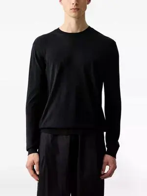 Emporio Armani Silk And Cashmere Sweater - Blue