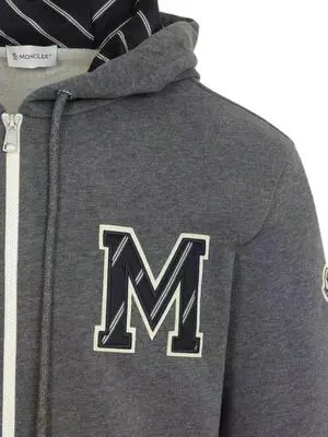 Moncler Monogram Cotton Zip-up Hoodie