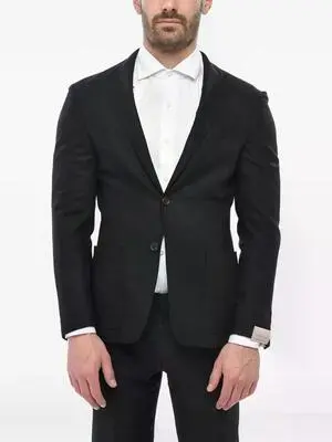 Corneliani Whisper Patch-pocket Blazer - Black
