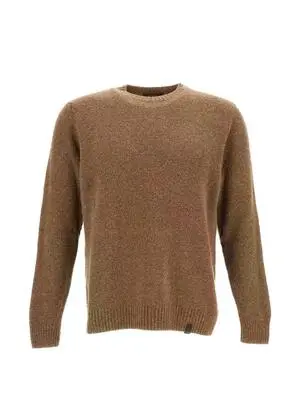 ZANONE Crew-neck Bouclé Sweater - Brown