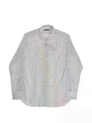 Corneliani Striped French-collar Shirt - White