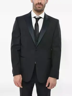 Corneliani Satin-lapel Three-piece Suit - Black