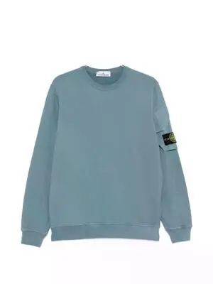 Stone Island Logo-patch Sleeve-pocket Sweatshirt - Blue