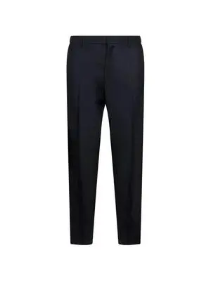 JIL SANDER Pressed-crease Tapered Trousers - Blue