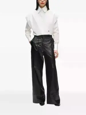 Karl Lagerfeld Wide-leg Leather Pants