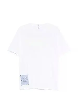 Alexander McQueen Logo-patch Graphic-print T-shirt - White