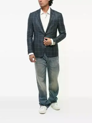 Corneliani Gate Windowpane Jacket - Blue