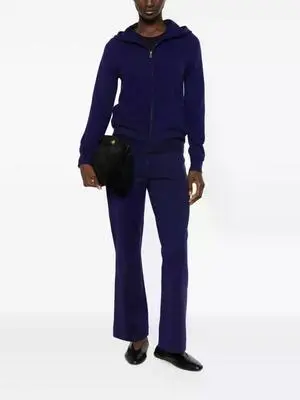 Eric Bompard Knitted Bootcut Trousers - Purple