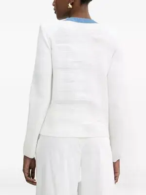 Luisa Spagnoli Denim-trimmed Button-up Cardigan