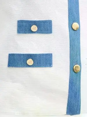 Luisa Spagnoli Denim-trimmed Button-up Cardigan
