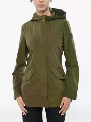 Woolrich Hooded Concealed-fastening Jacket - Green
