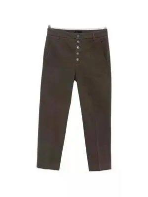 DONDUP Nima Button-fly Cropped Trousers - Green