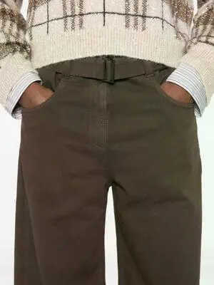 Brunello Cucinelli Belted Wide-leg Trousers