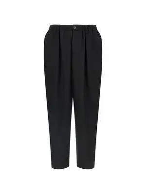 Marni Cropped Pleated Trousers - Black