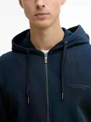 Armani Exchange Logo-print Zip-up Hoodie