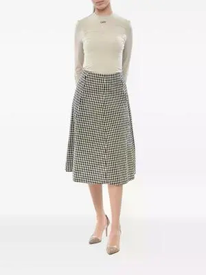 Woolrich Midi Checked Cotton Skirt