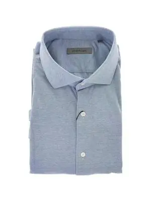 Corneliani Patterned Cotton Shirt - Blue
