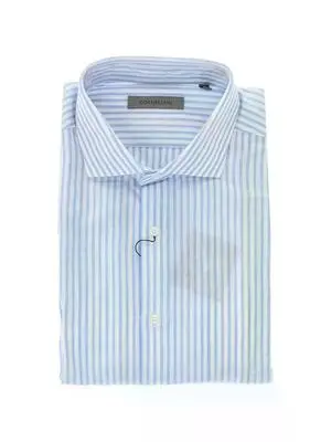 Corneliani Striped French-collar Shirt - White