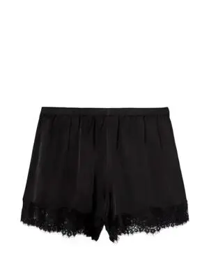 RE/DONE Jennie Lace-trim Mini Shorts - Black
