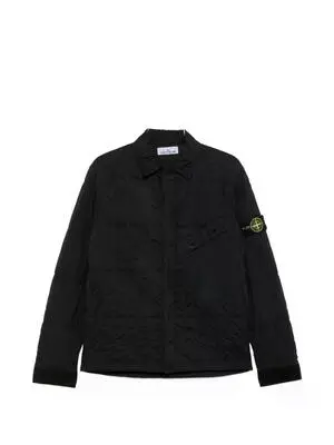 Stone Island Zip-fastening Quilted Overshirt - Black