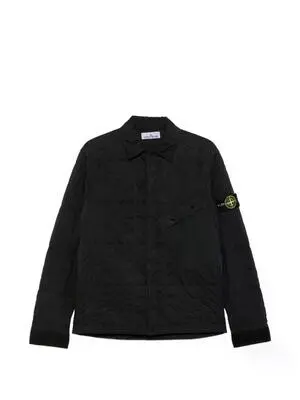 Stone Island Zip-fastening Quilted Overshirt - Black