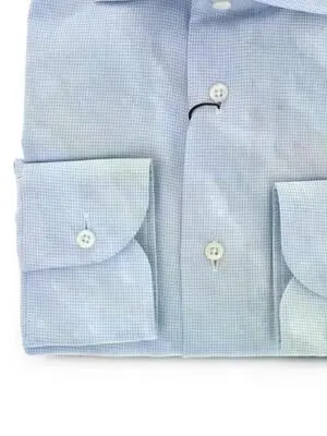 Corneliani Mini-check French-collar Shirt