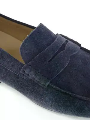 Corneliani Suede Penny Loafers
