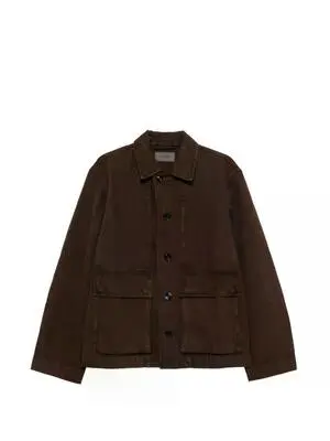 LEMAIRE Button-fastening Pocket Denim Jacket - Brown