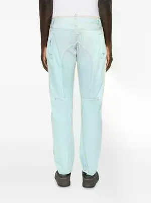 Dsquared2 2010s Panelled Contrast-stitch Trousers - Blue