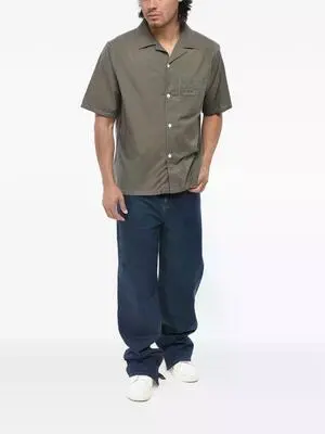 BERNER KUHL Contrast-stitch Short-sleeve Shirt - Brown