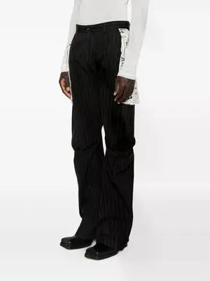 John Galliano 2000s Pinstripe Trousers With Scarf Detail