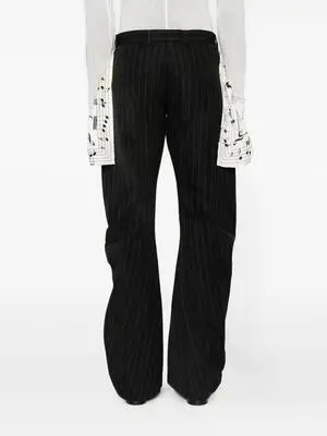John Galliano 2000s Pinstripe Trousers With Scarf Detail