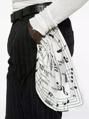 John Galliano 2000s Pinstripe Trousers With Scarf Detail