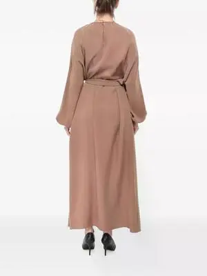 SUPER BLOND Midi Belted Silk Dress
