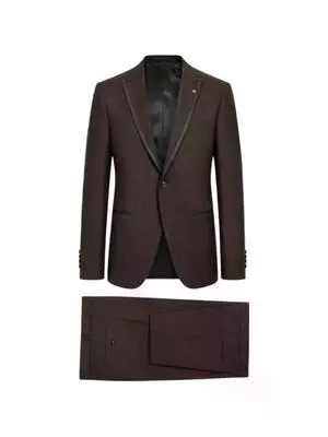 LUIGI BIANCHI MANTOVA Contrast-trim Notch-lapel Suit
